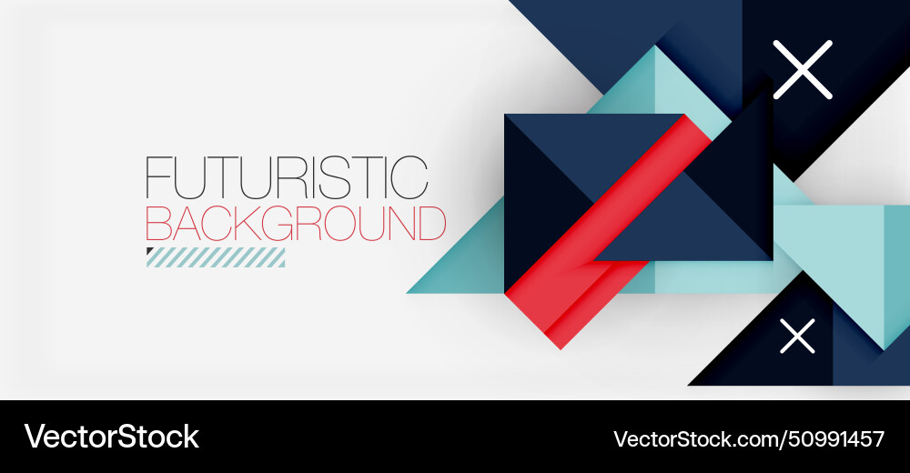 Futuristic facade with geometric shapes Royalty Free Vector