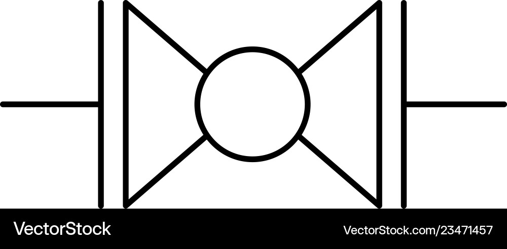 Globe valve symbol icon Royalty Free Vector Image