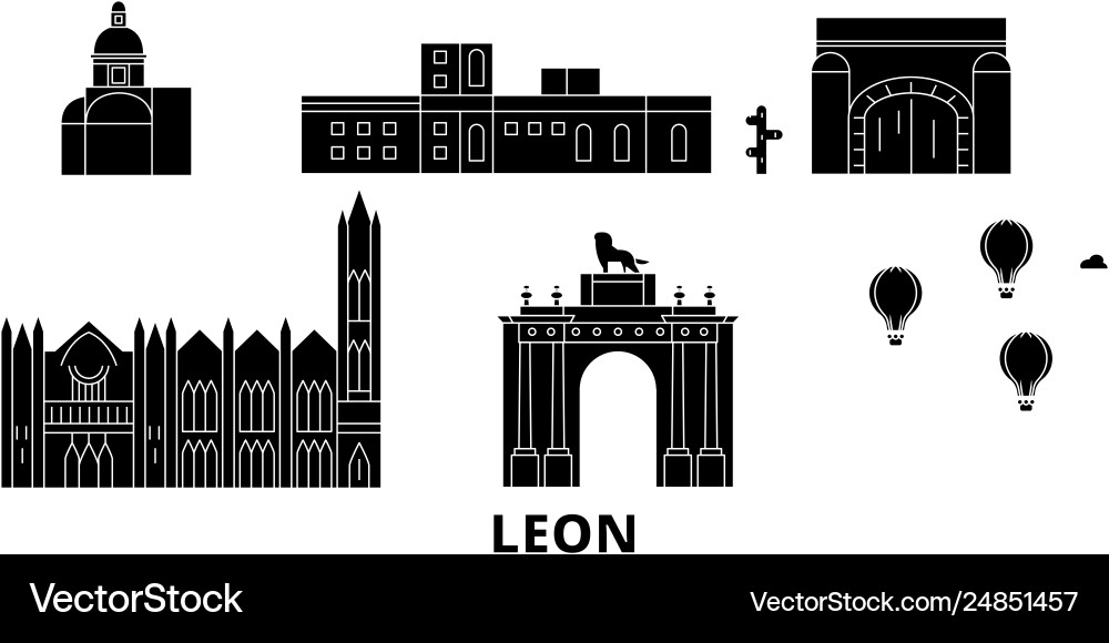 Leon, Mexico Skyline Royalty Free Vector Image