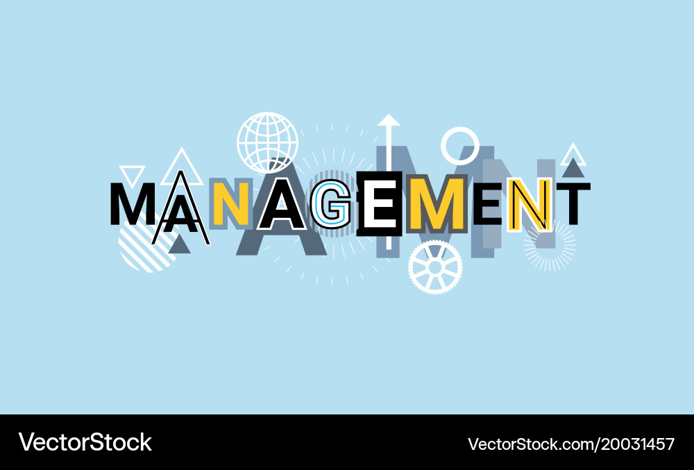 Management project business creative word over Vector Image