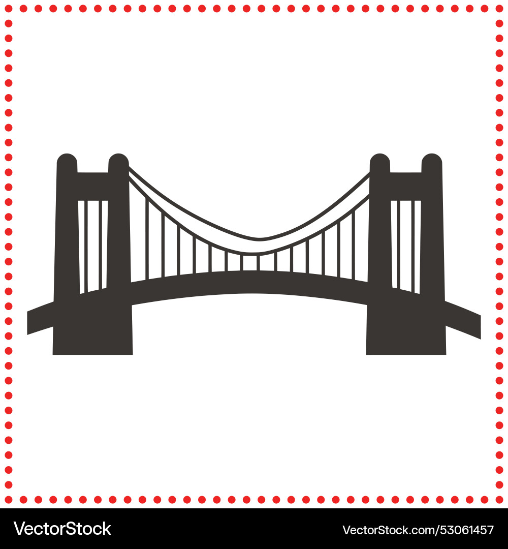 Paths of progress bridge silhouette for urban Vector Image