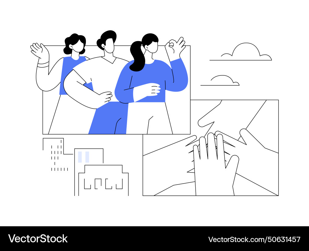Set up team isolated cartoon Royalty Free Vector Image