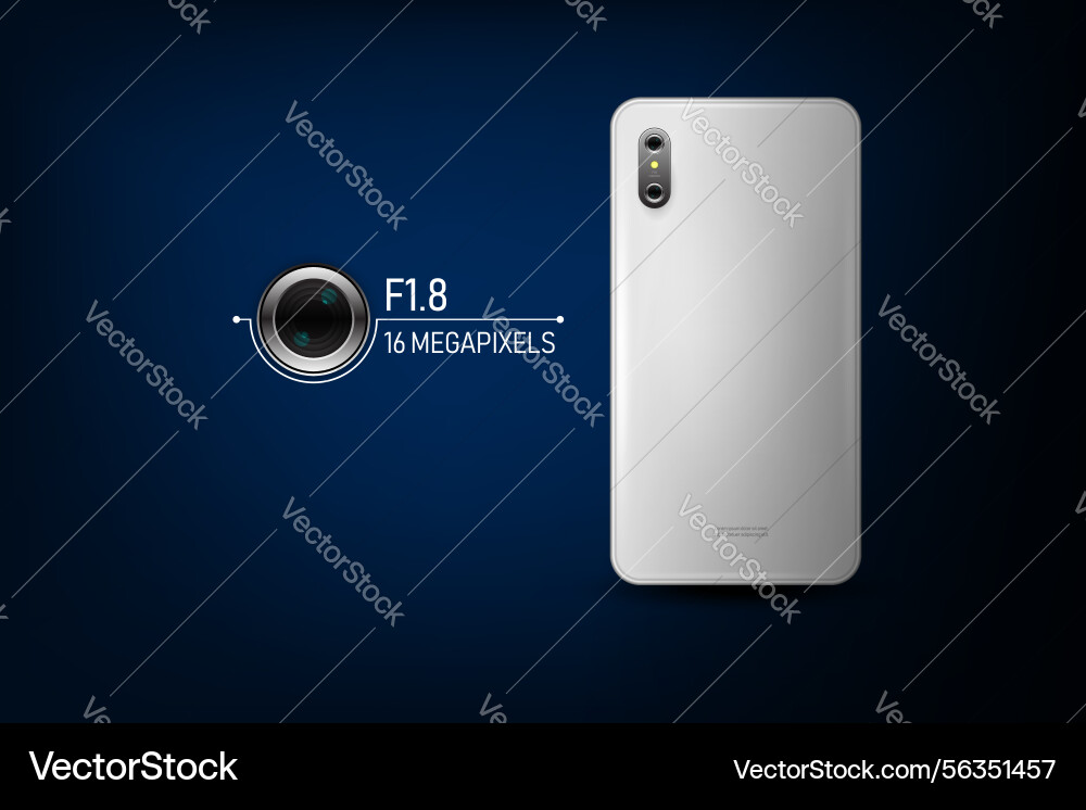Smartphone camera Royalty Free Vector Image - VectorStock