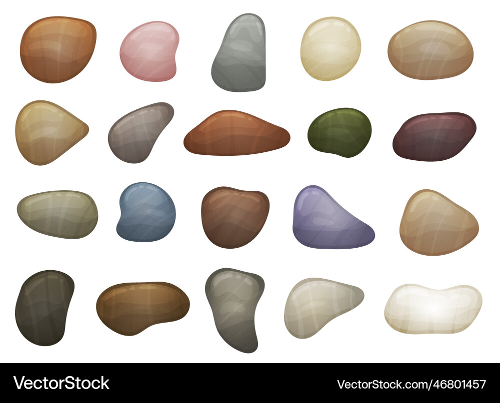 Stone design isolated on white background Vector Image