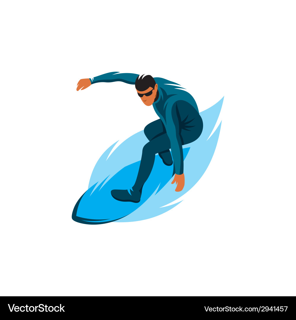 Surfing sign Royalty Free Vector Image - VectorStock