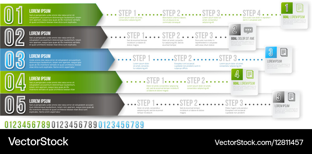 Timeline Progress Roadmap Royalty Free Vector Image