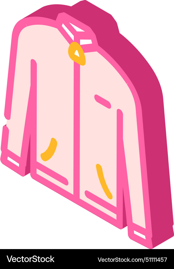 Track jacket clothing isometric icon Royalty Free Vector