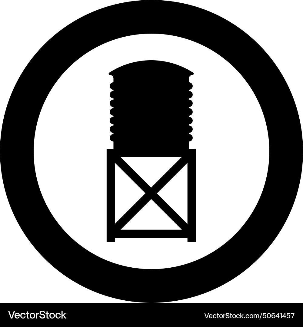 Water tower tank storage industrial construction Vector Image