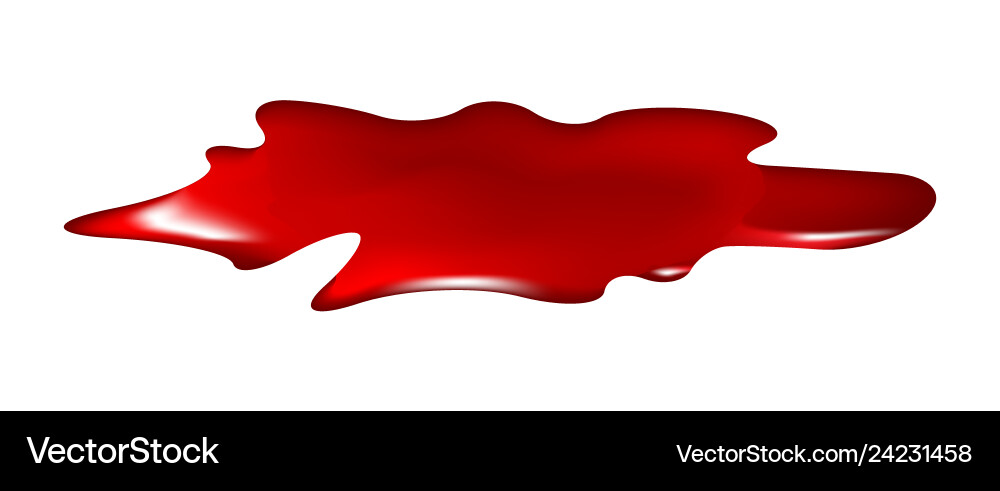 Blood puddle red drop blots stain plash od Vector Image
