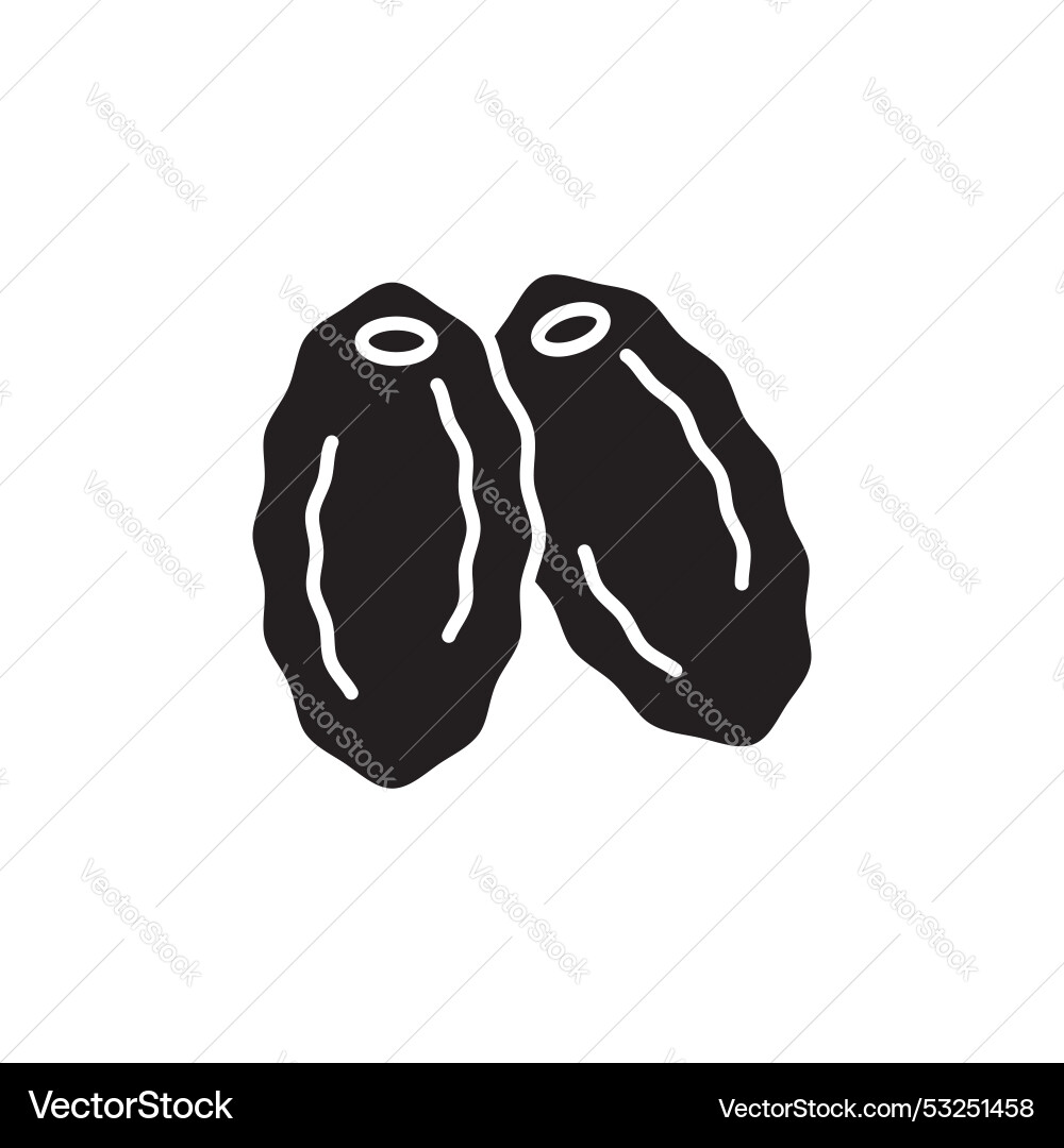 Date fruit icon set palm tree symbol Royalty Free Vector