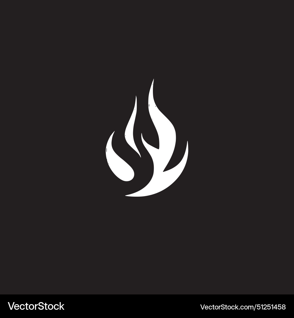 Fire - black and white isolated icon Royalty Free Vector