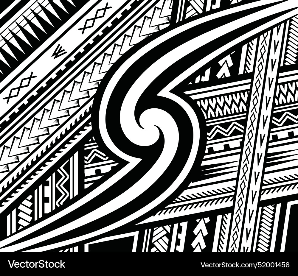 Polynesian tattoo tribal background design Vector Image