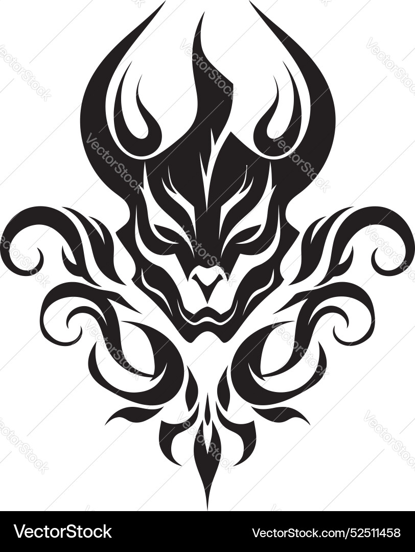 Sinister shadow evil devilhead design malevolent Vector Image
