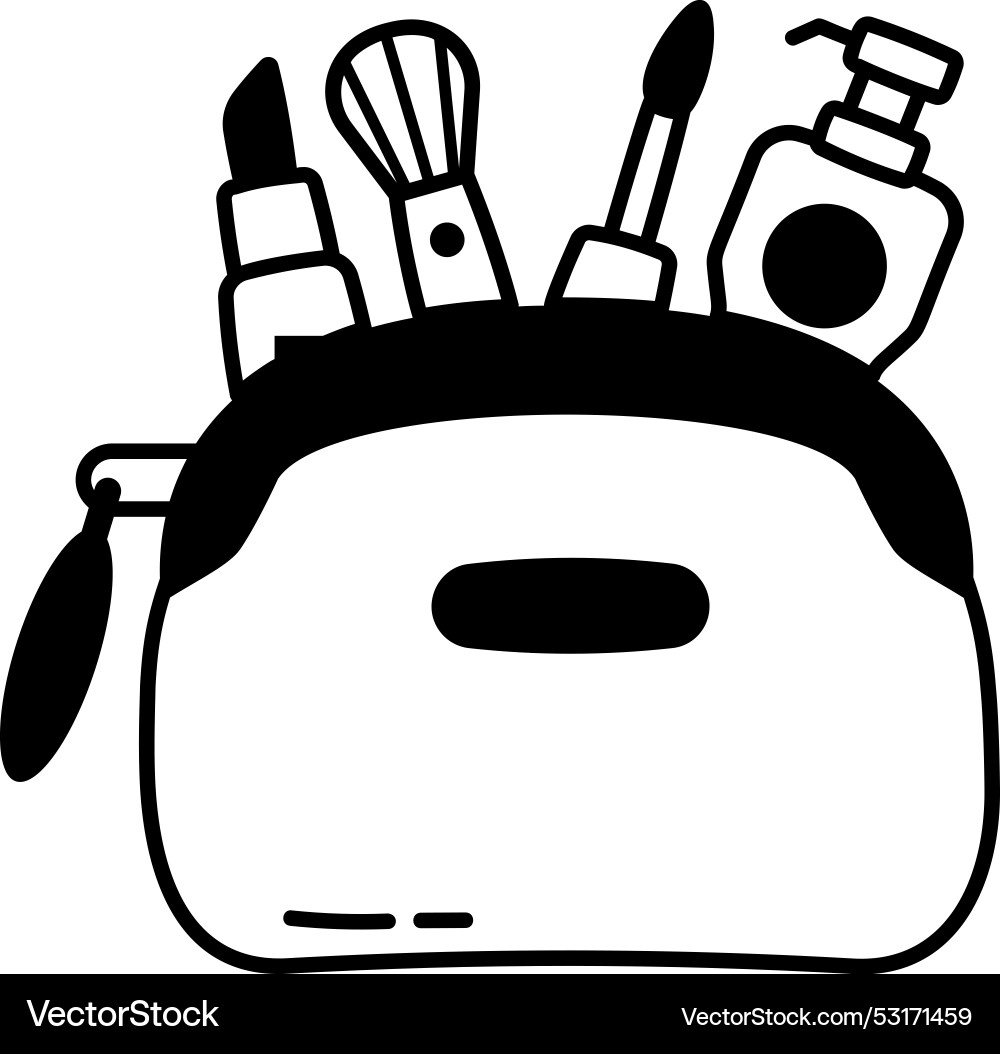 Makeup pouch Royalty Free Vector Image - VectorStock