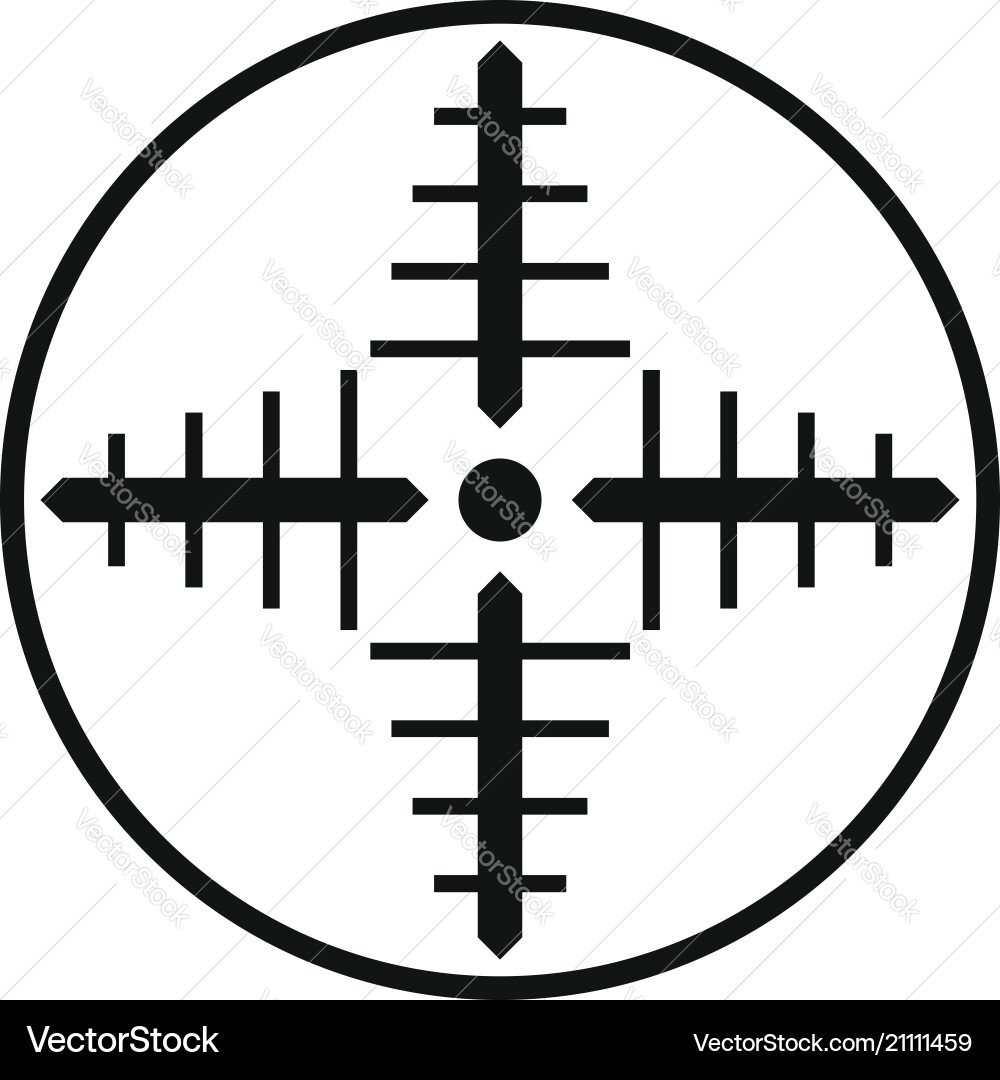 Military aim target icon simple style Royalty Free Vector