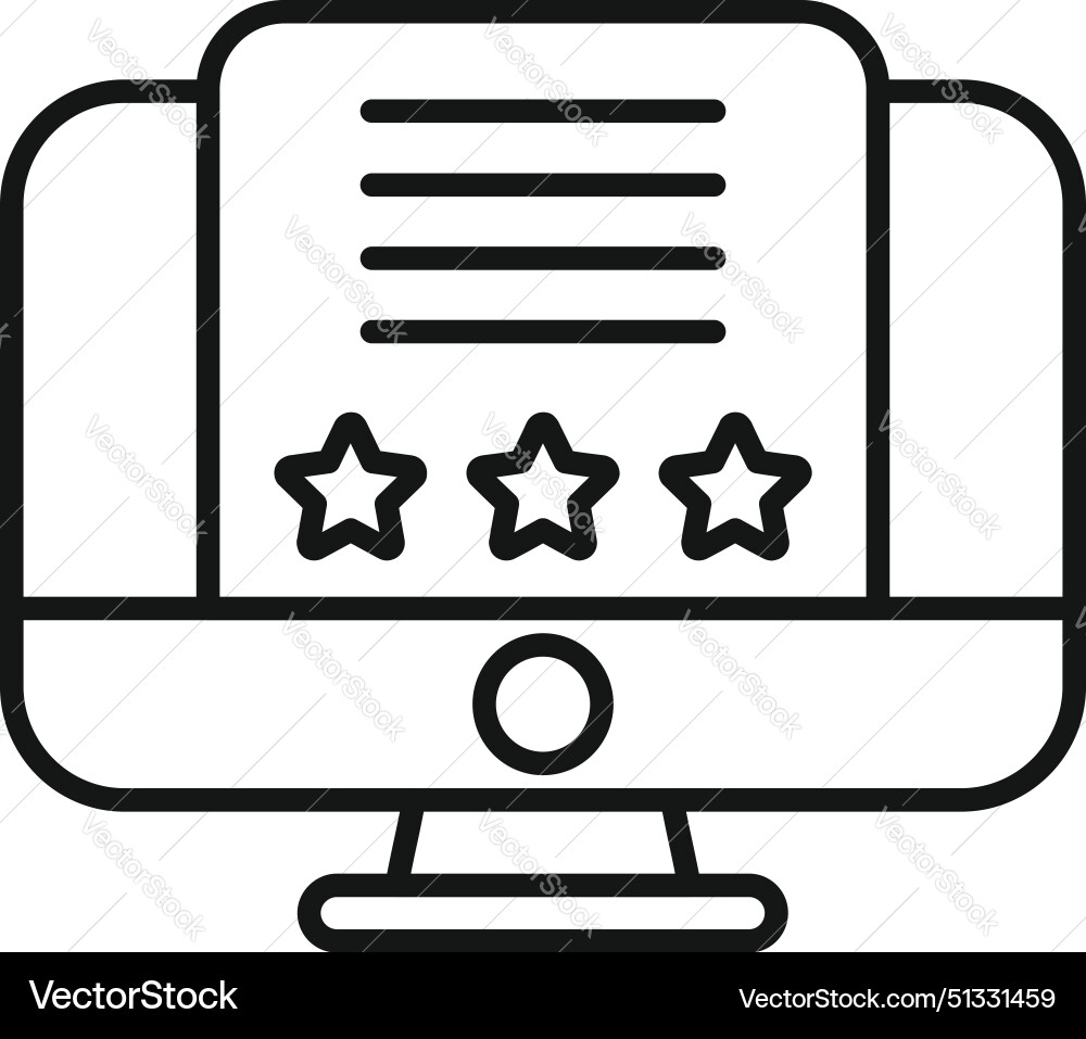 Online customer review rating Royalty Free Vector Image