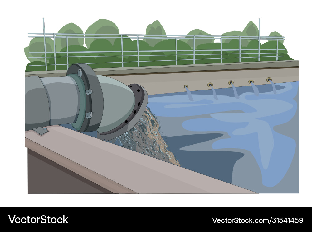 Wastewater treatment plant Royalty Free Vector Image