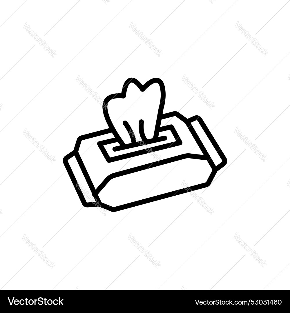 Box tissue icon isolated on white background Vector Image