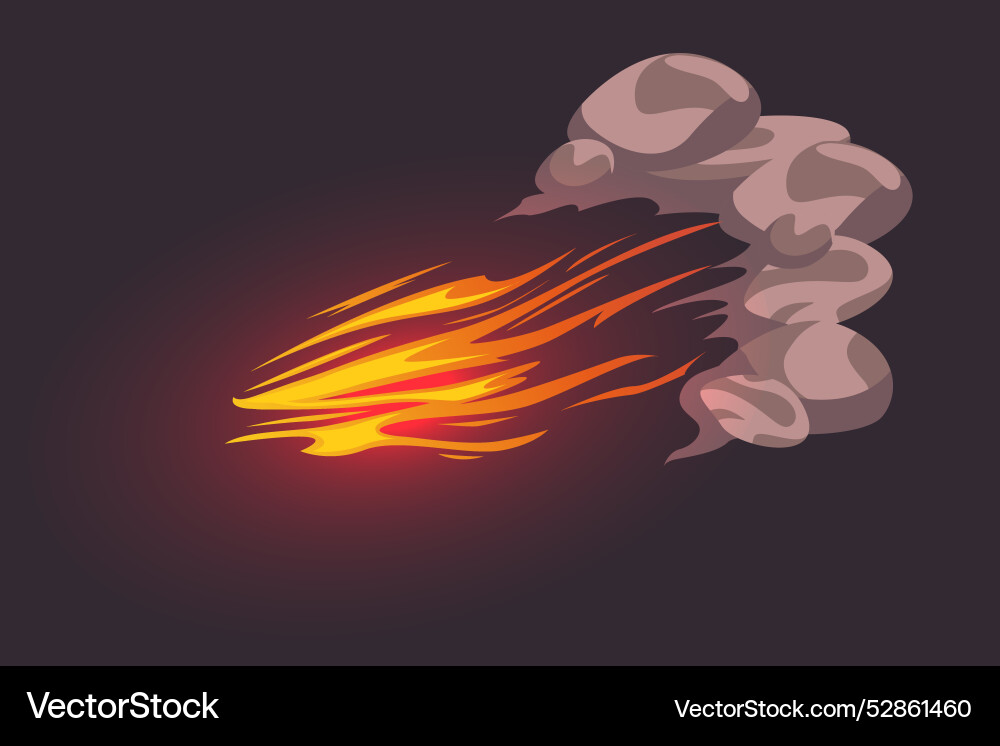 Cartoon fire game effect hot flame comic graphic Vector Image