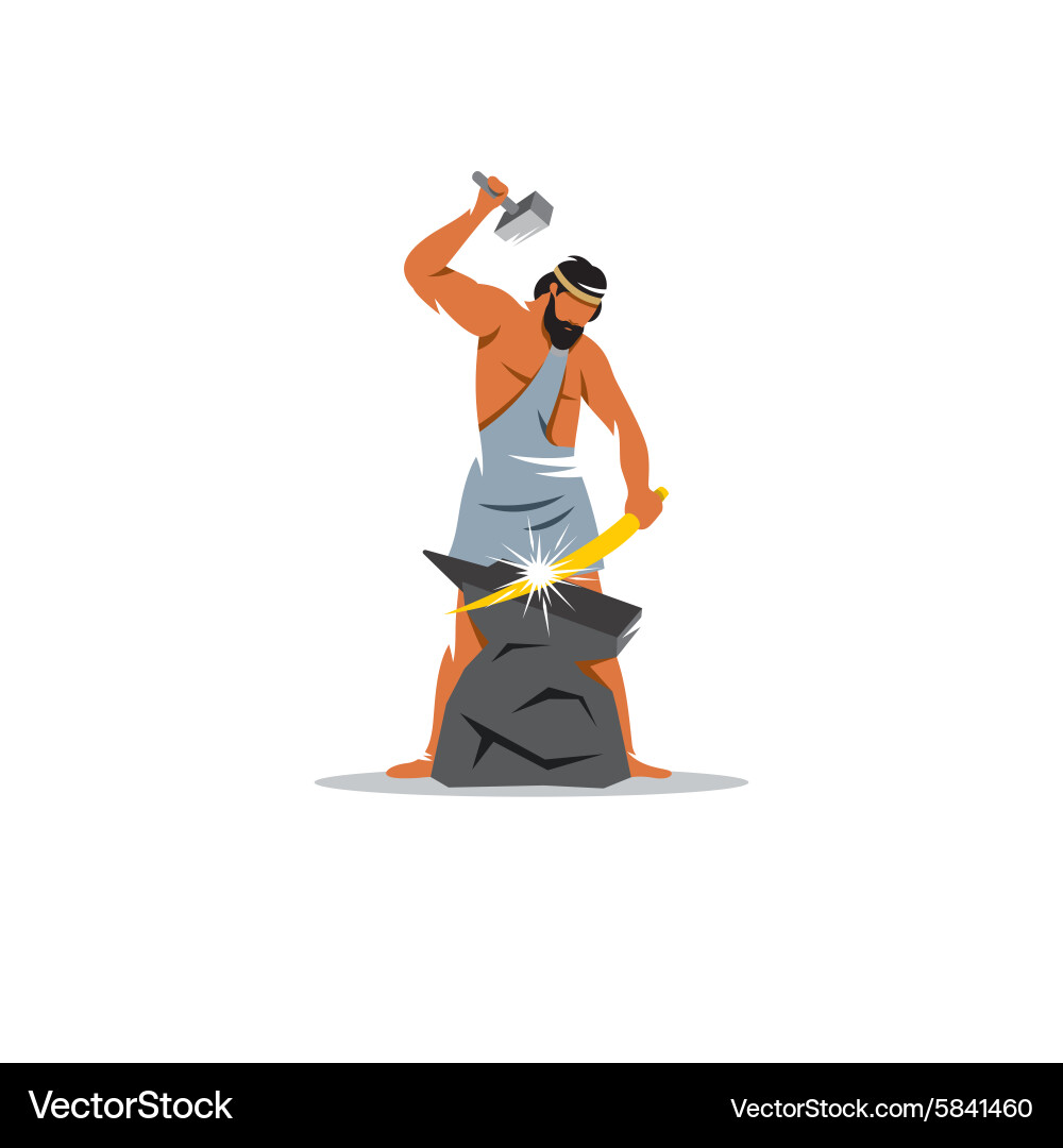 Hephaestus - Greek God of the Forge Royalty Free Vector