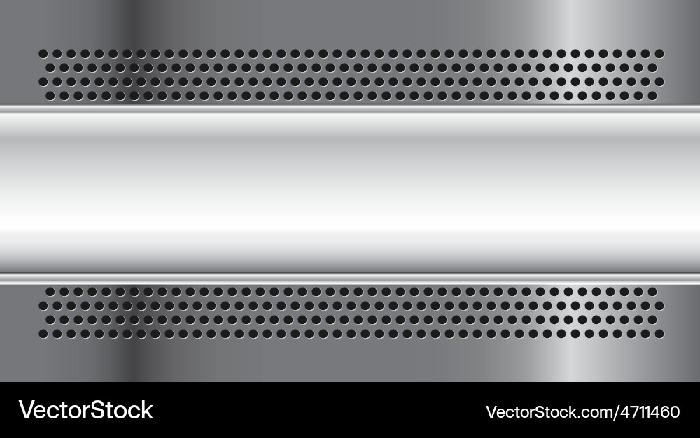 Metallic banner Royalty Free Vector Image - VectorStock
