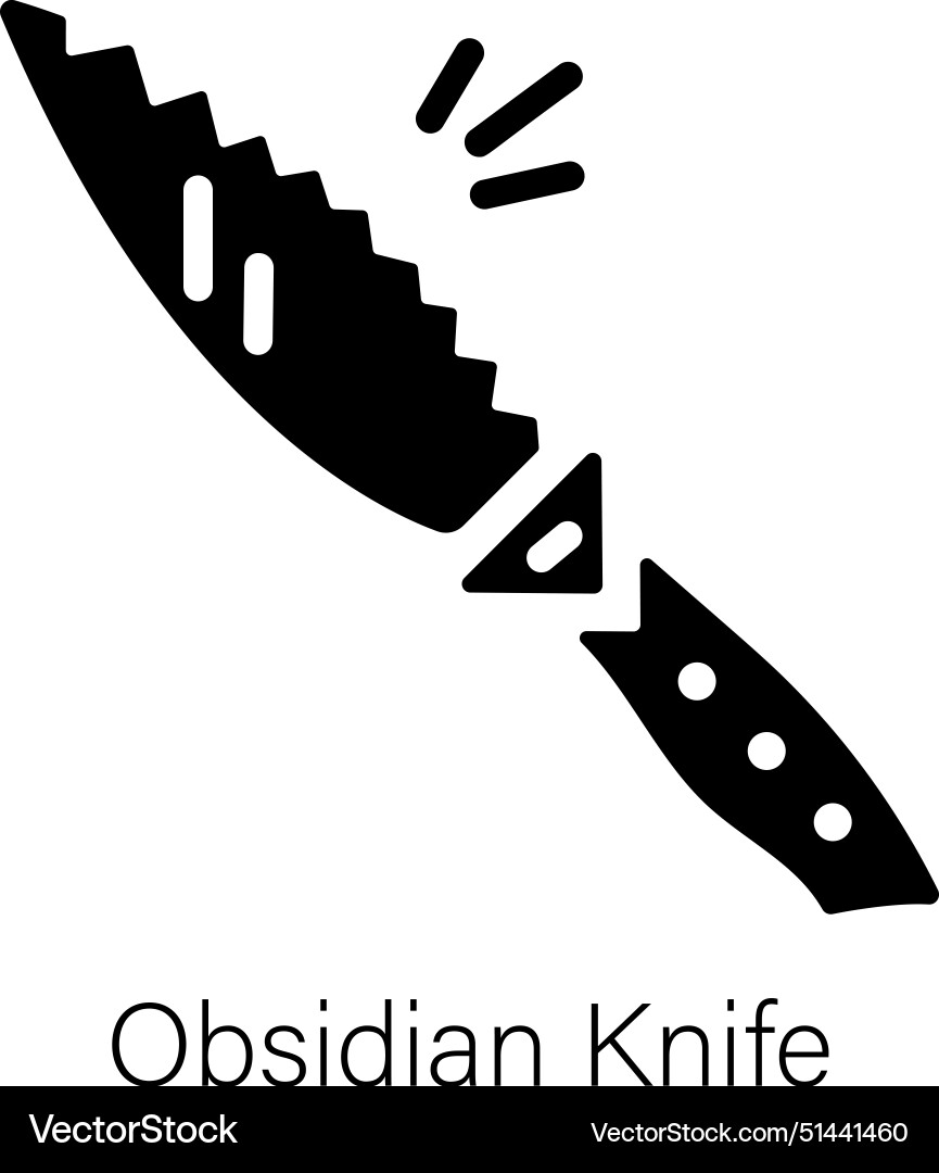Obsidian knife Royalty Free Vector Image - VectorStock