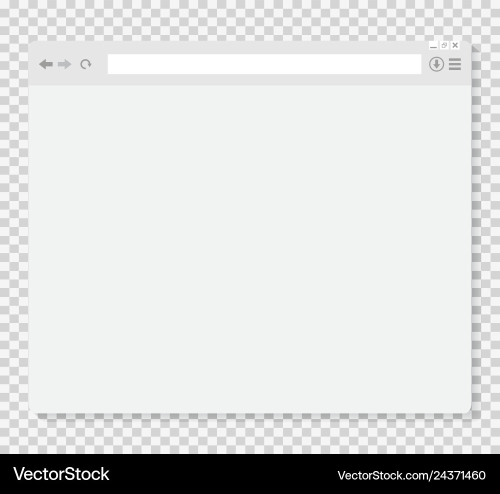 Opened browser window template Royalty Free Vector Image