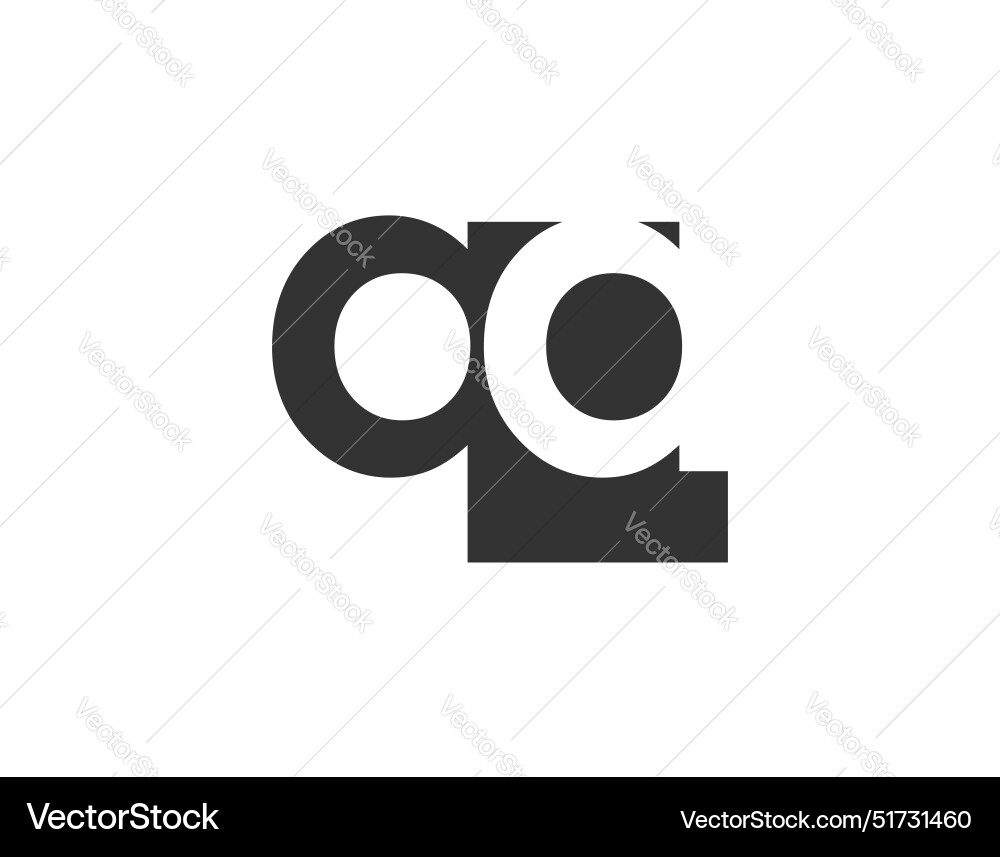 Qa creative geometric initial based modern Vector Image