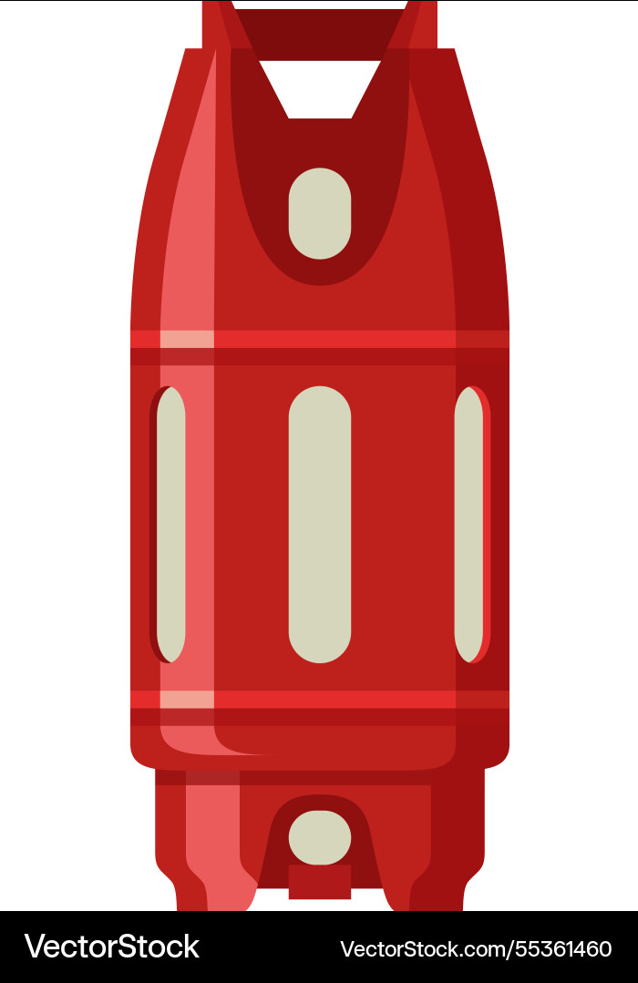 Red diving tank isolated on white background Vector Image