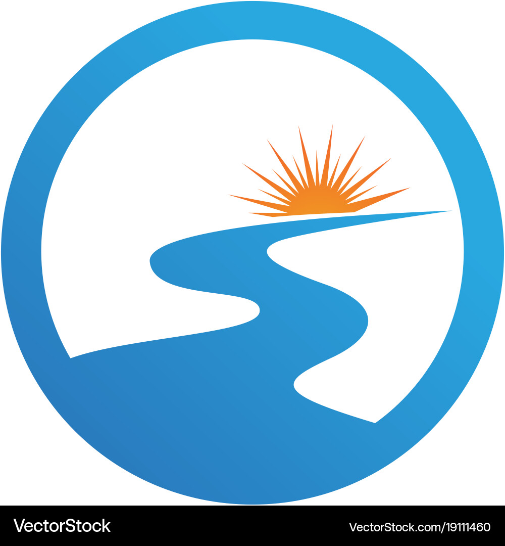 River logo and symbols icons template app Vector Image