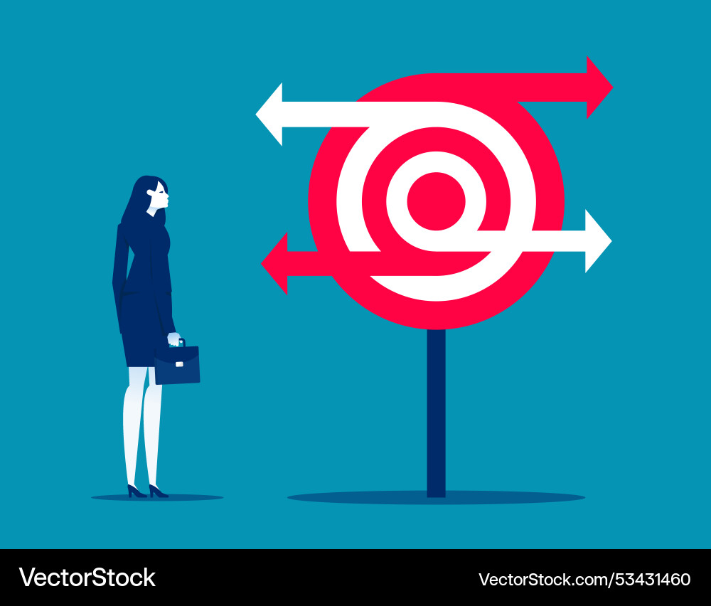 Target arrow random direction business Royalty Free Vector