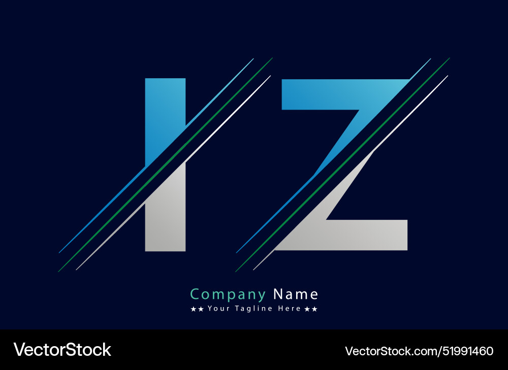 Unique iz letter logo icon template Royalty Free Vector