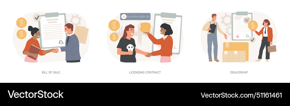 Business documents isolated concept Royalty Free Vector