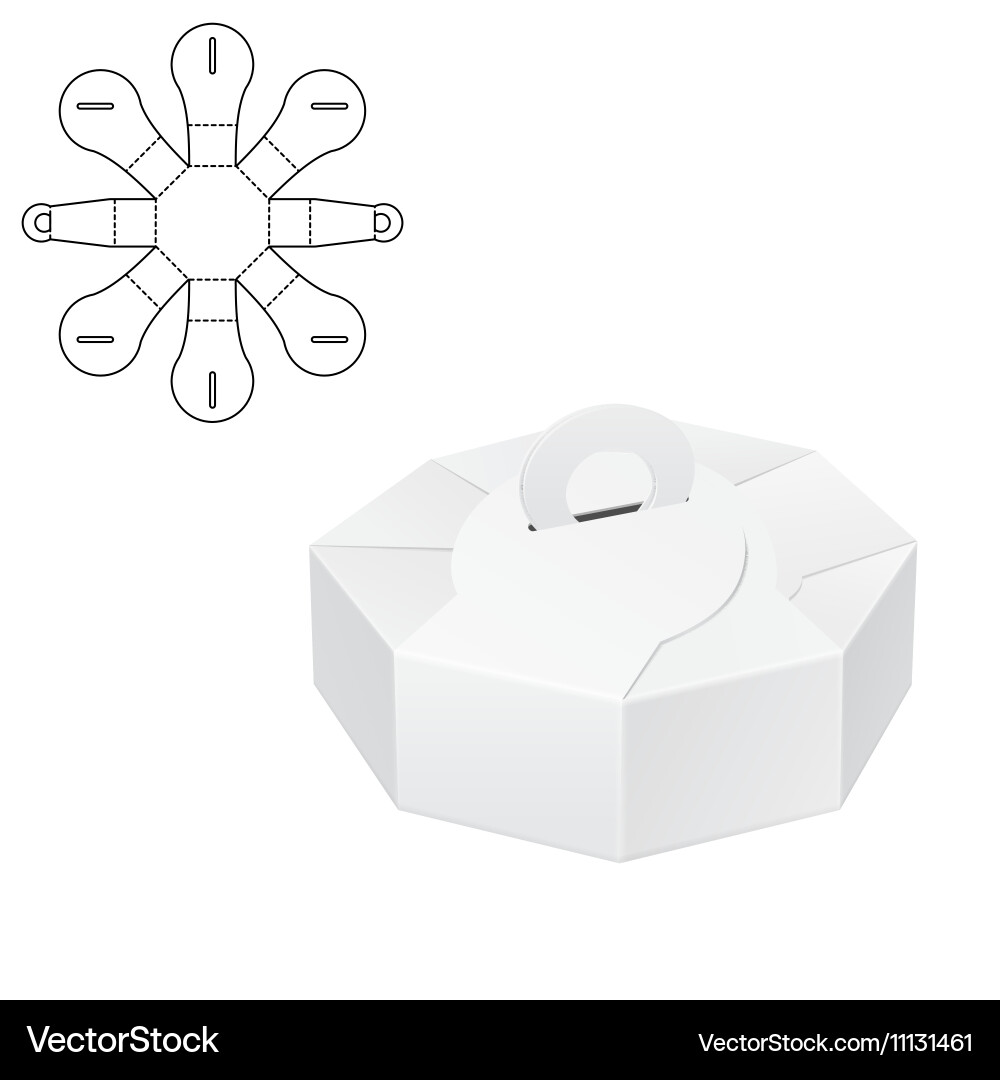 Diecut craft box 1 Royalty Free Vector Image - VectorStock