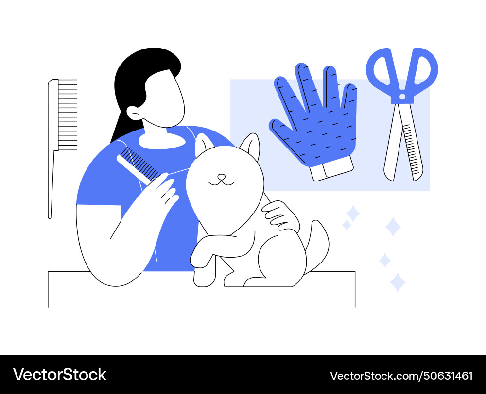 Grooming salon isolated cartoon Royalty Free Vector Image