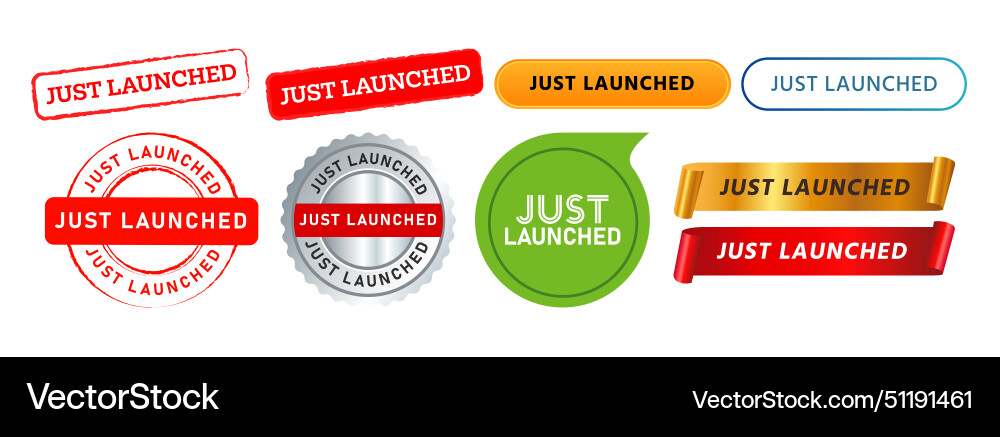Just launched rectangle stamp seal badge Vector Image