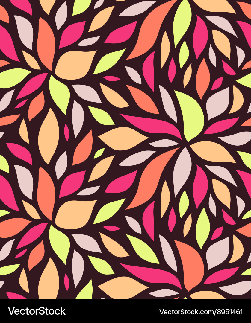 Seamless stylish petal pattern Royalty Free Vector Image