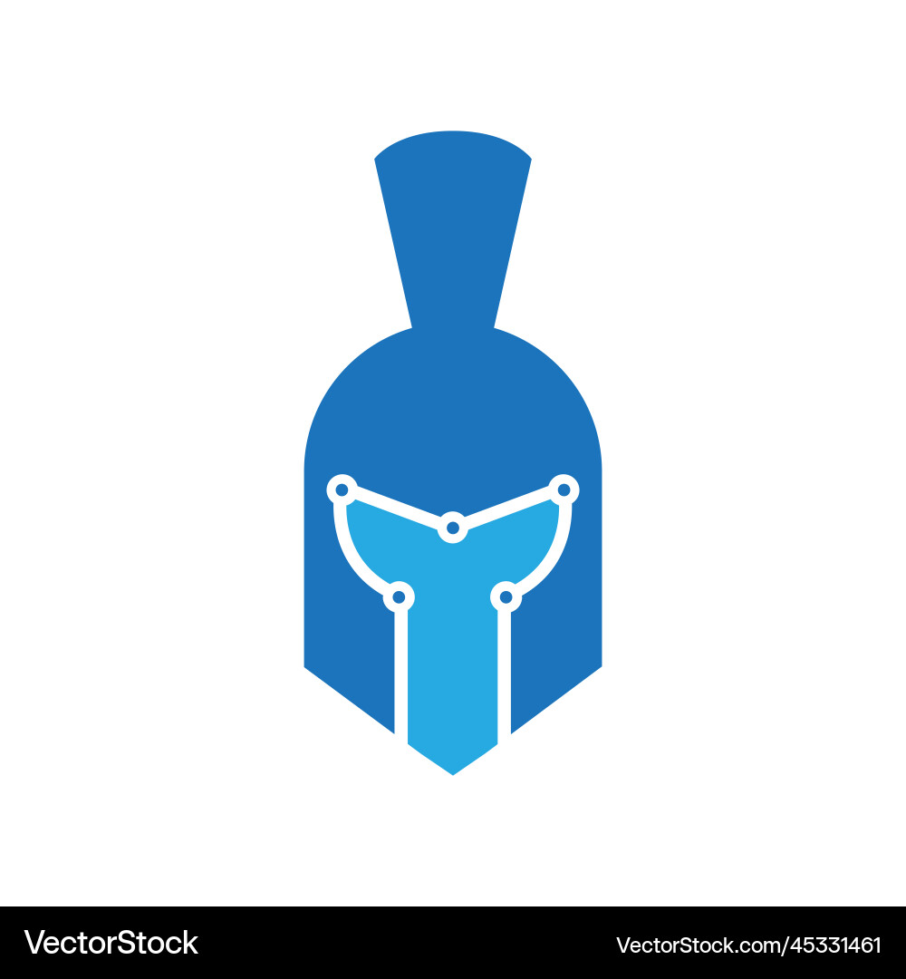 Spartan tech icon logo Royalty Free Vector Image