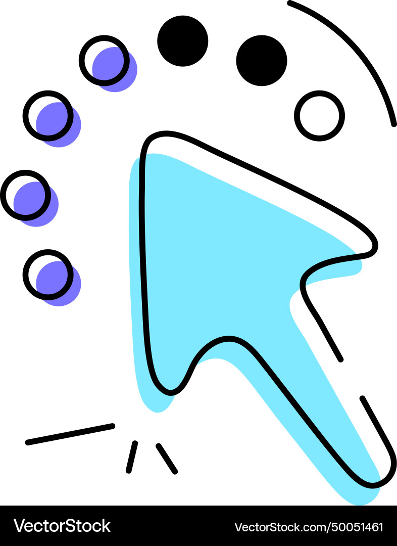 System cursors hand drawn icon Royalty Free Vector Image