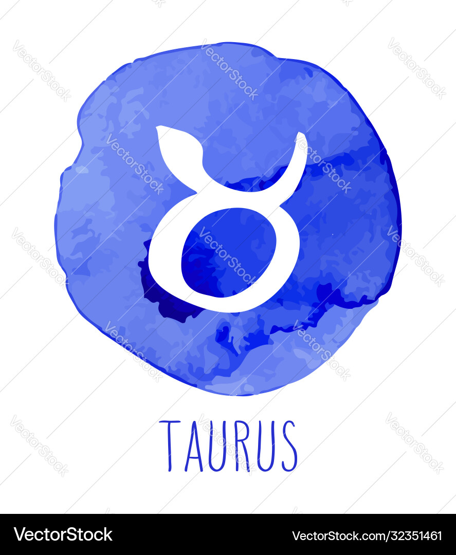 Taurus Hand gezogen Sternzeichen Lizenzfreies Vektorbild