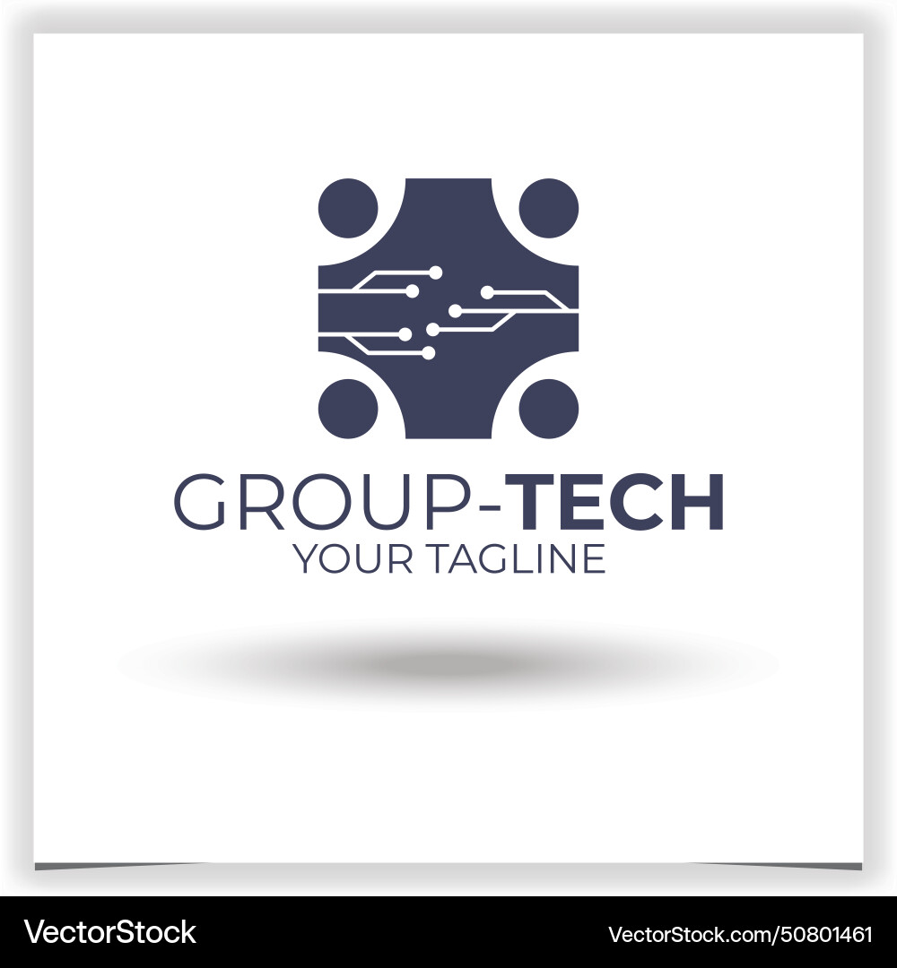 Technical group logo design template Royalty Free Vector
