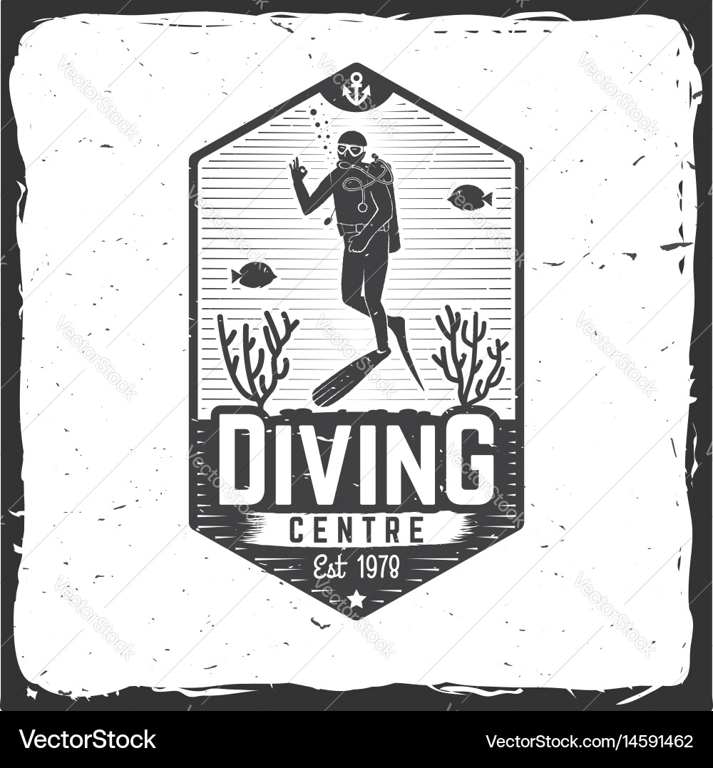 Diving centre Royalty Free Vector Image - VectorStock