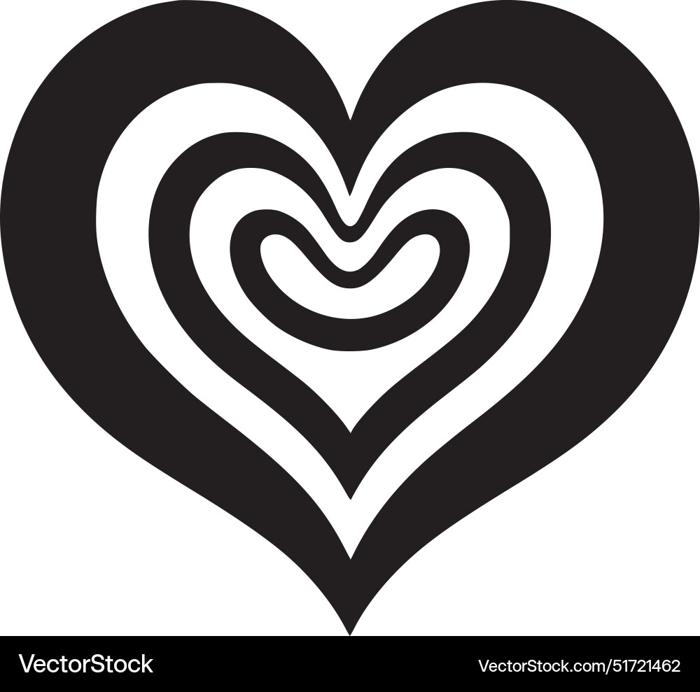 Heart - minimalist and simple silhouette Vector Image