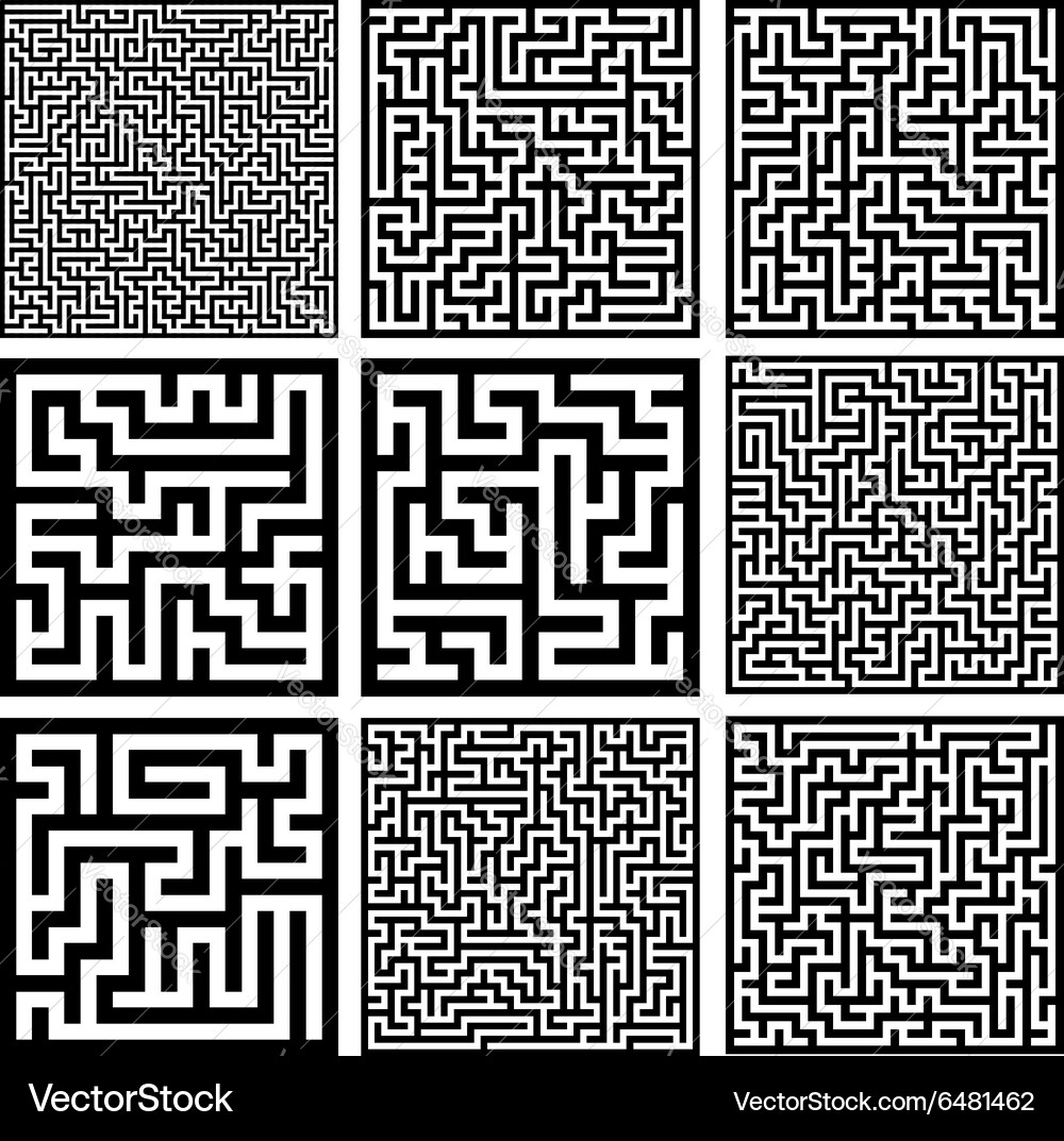 Intricate Maze Pattern Royalty Free Vector Image