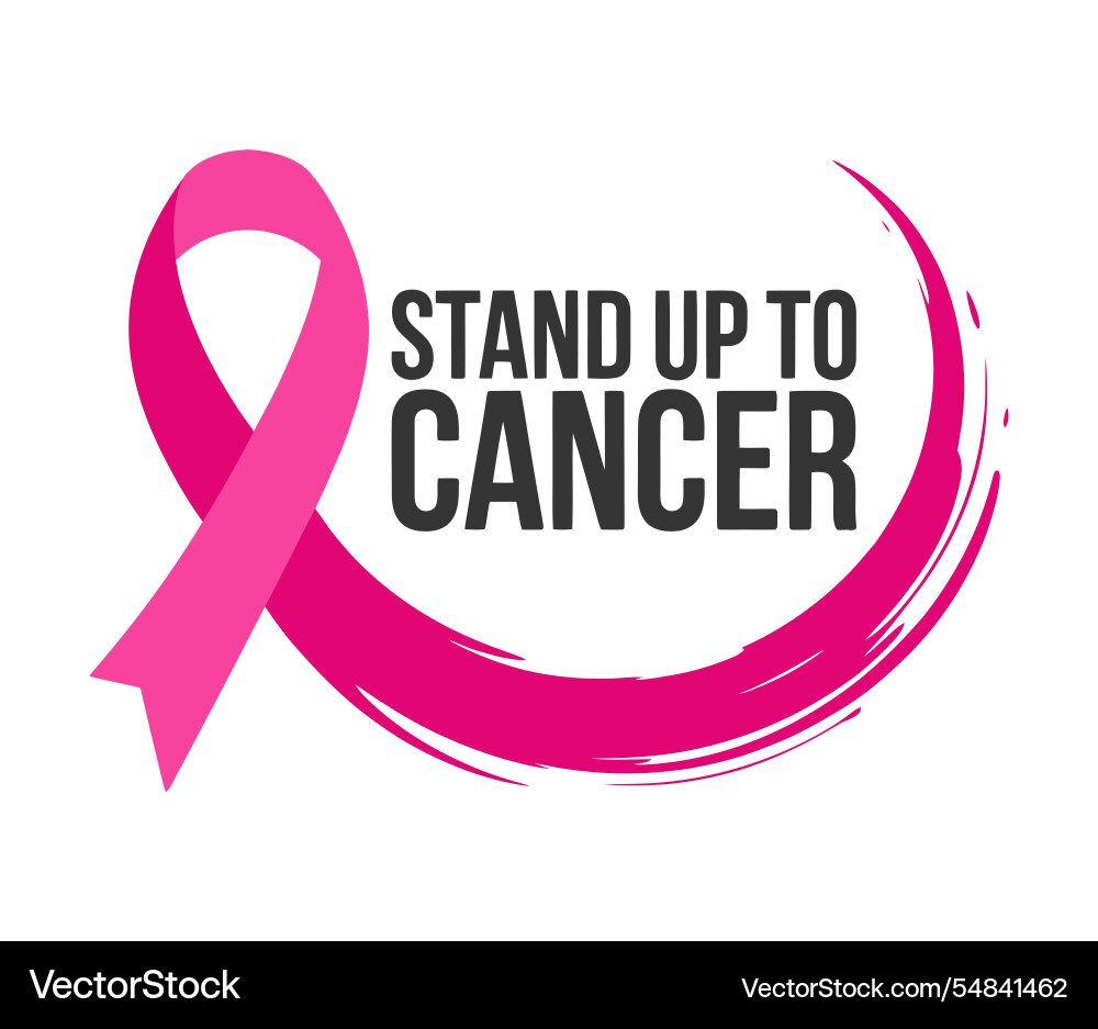 Stand up to cancer Royalty Free Vector Image - VectorStock