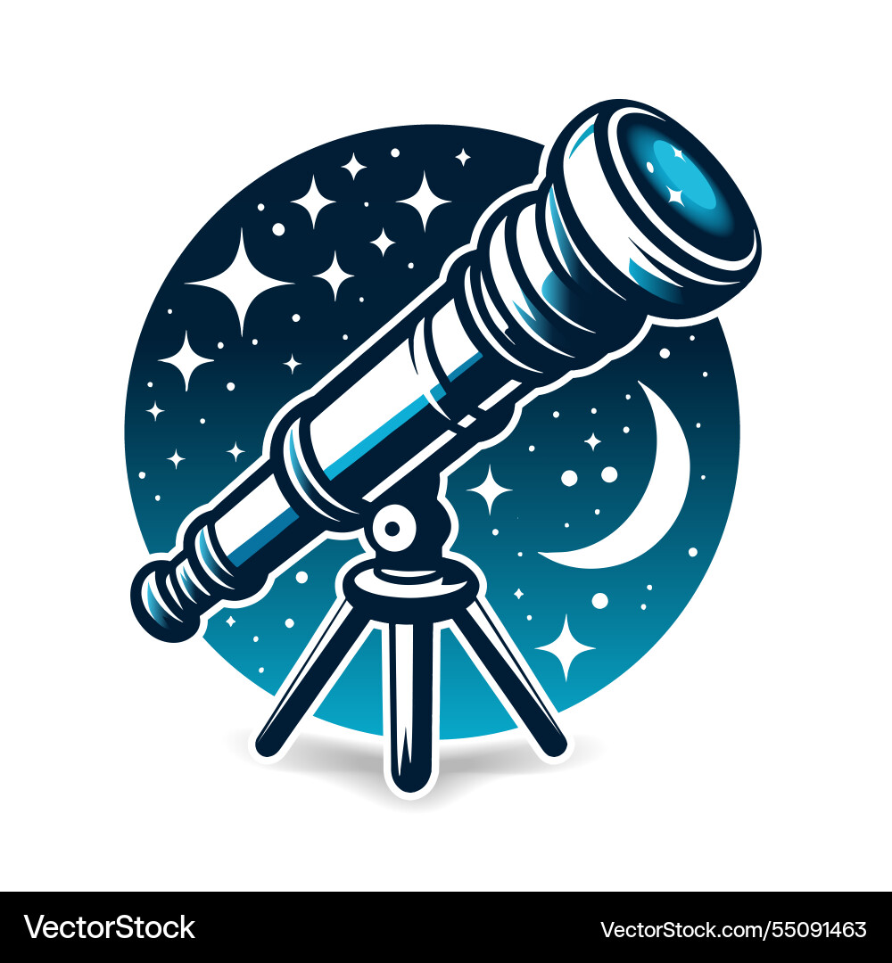 Astronomical telescope Royalty Free Vector Image