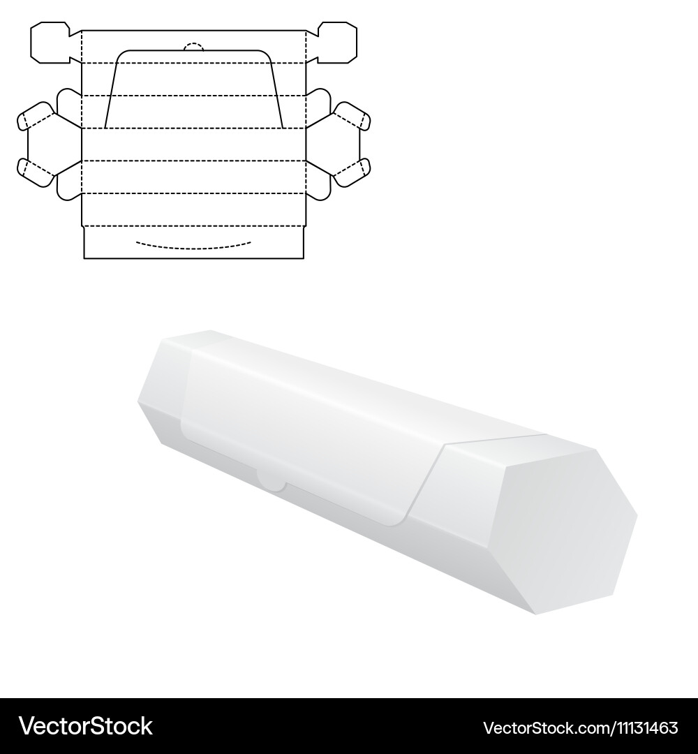 Diecut craft box 1 Royalty Free Vector Image - VectorStock