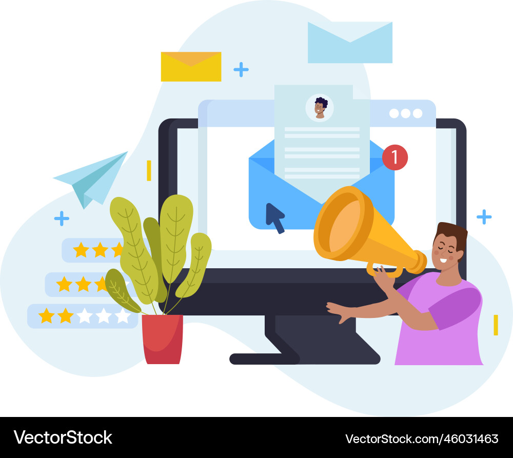 Email subscribe web concept Royalty Free Vector Image