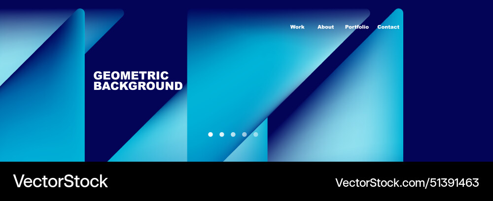 Gradient triangles composition with bright fluid Vector Image