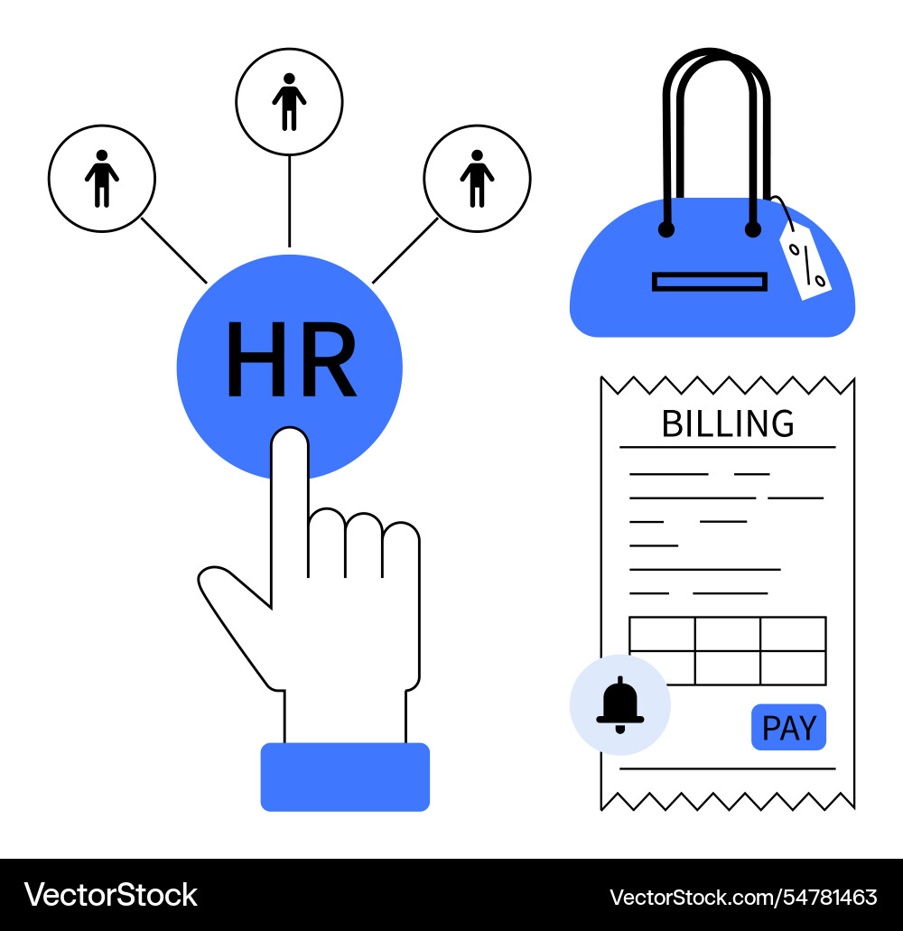 Human resources concept with hr selection talent Vector Image